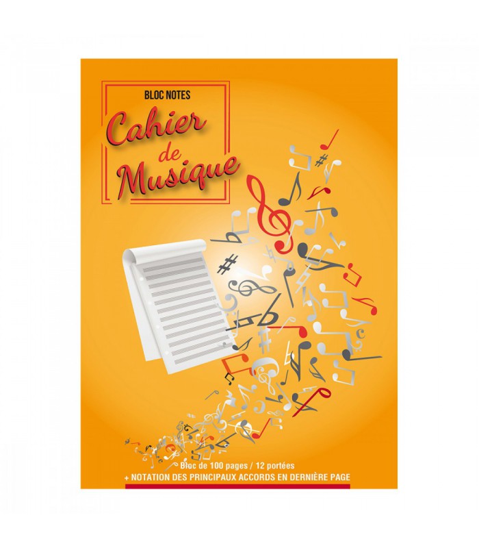 Cahier De Musique - Tablatures Pour Basse 5 Cordes - Format